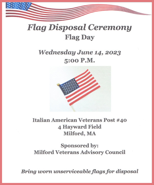 Flag Disposal Ceremony Planned for Flag Day | Citizens for Milford